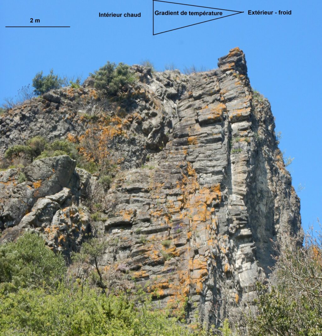 Château, necks et orgues basaltique à Rochemaure